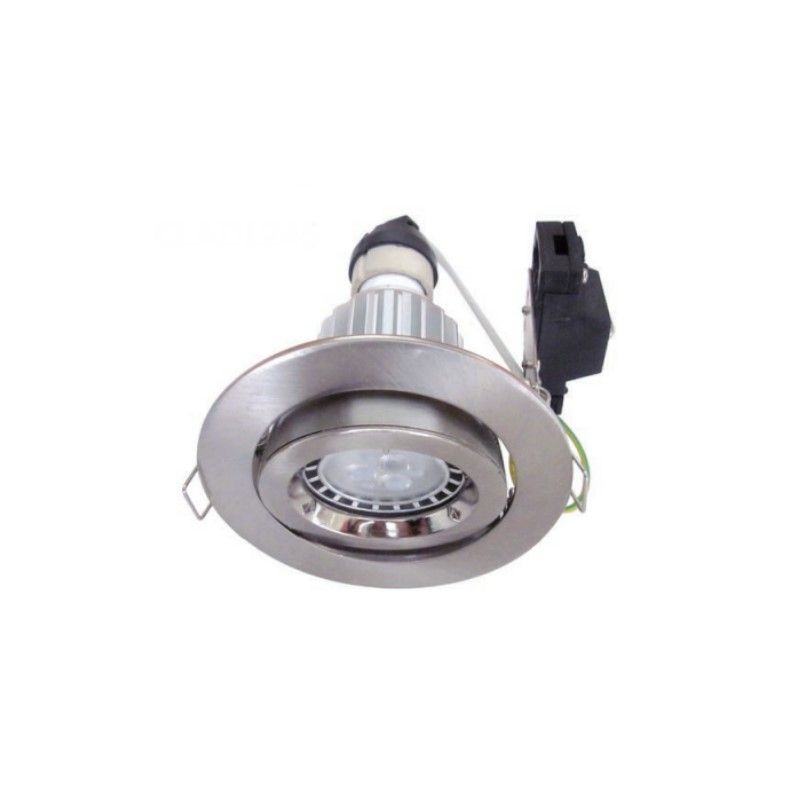 D/Light Gimble Rnd Fitting Only 240V GU10 Satin Chrome - Go Electrical