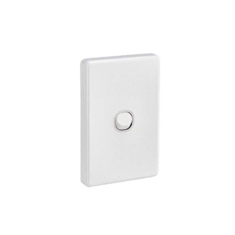 Switch Flush W/P 1G 20A/10AX250V IP66 Vert White - Go Electrical