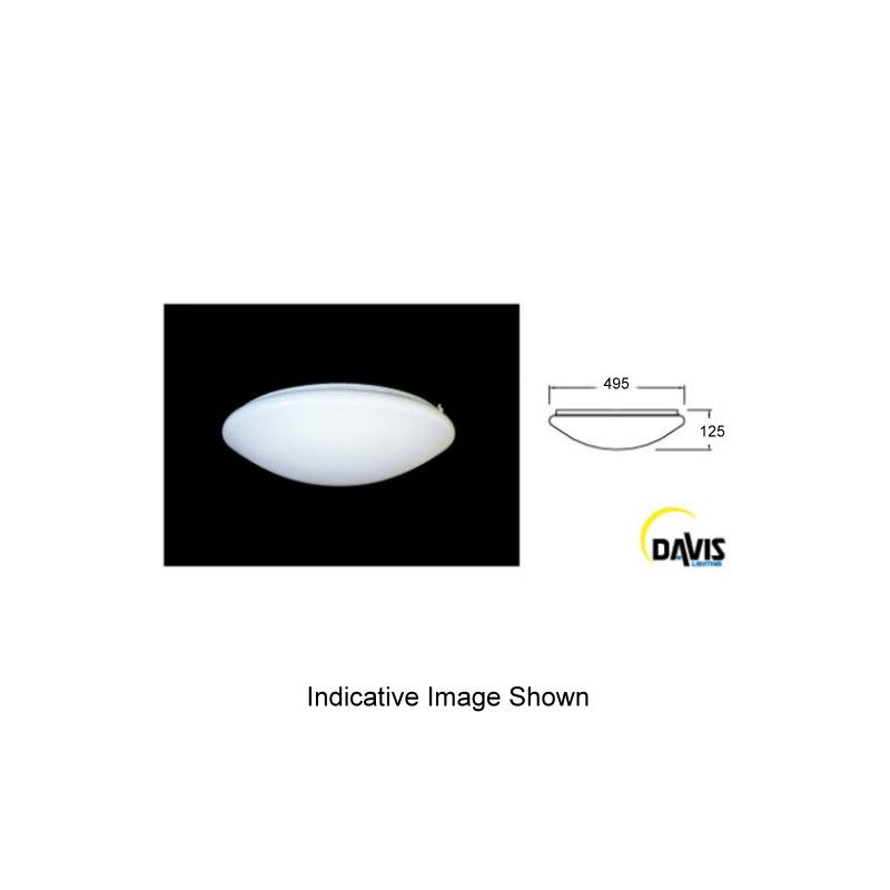 Davis Lighting Ceiling Oyster 1x40W T5 Circular Acrylic | Go Electrical