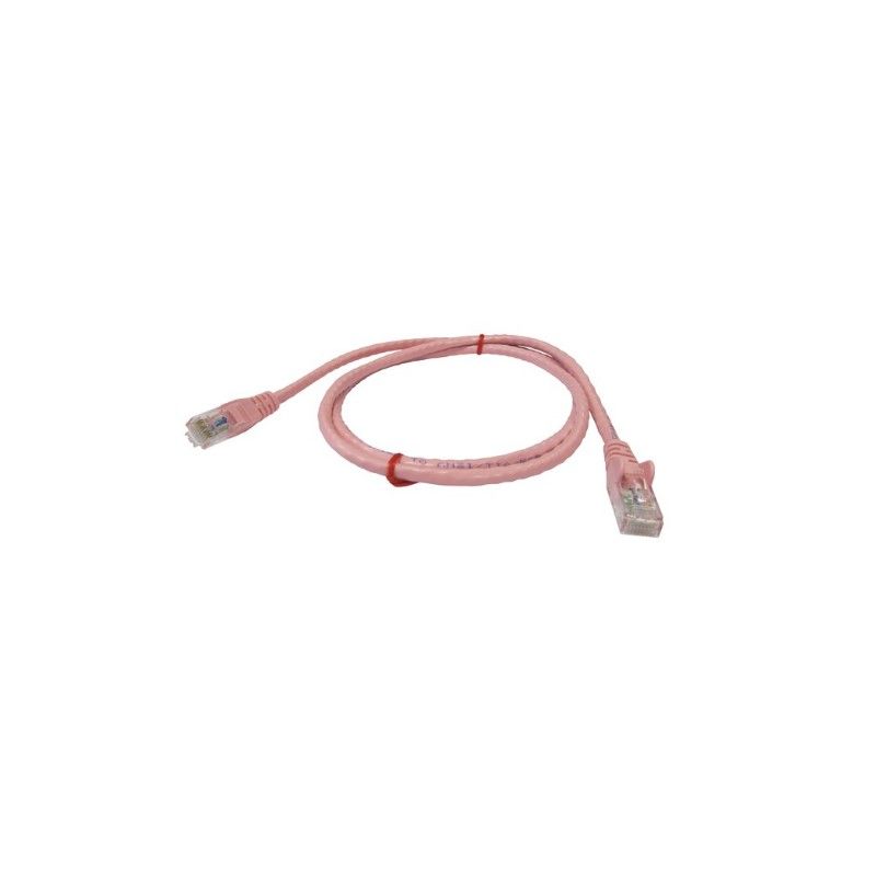 Dynamix UTP Patch Cord Cat6 RJ45-RJ45 Pink 1m | Go Electrical