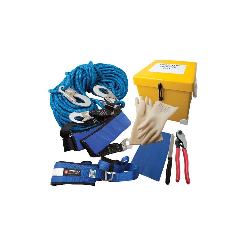 Pole Top Rescue Kit Yellow Fibreglass Box - Go Electrical