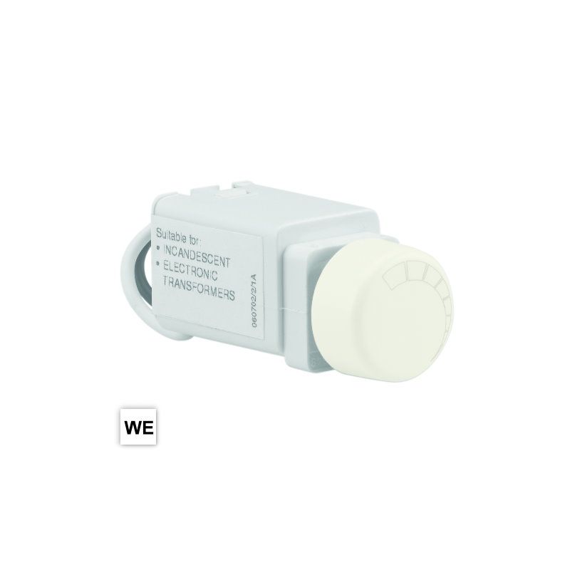 Light Dimmer Mech Rotary Trailing Edge 240V 400VA White - Go Electrical