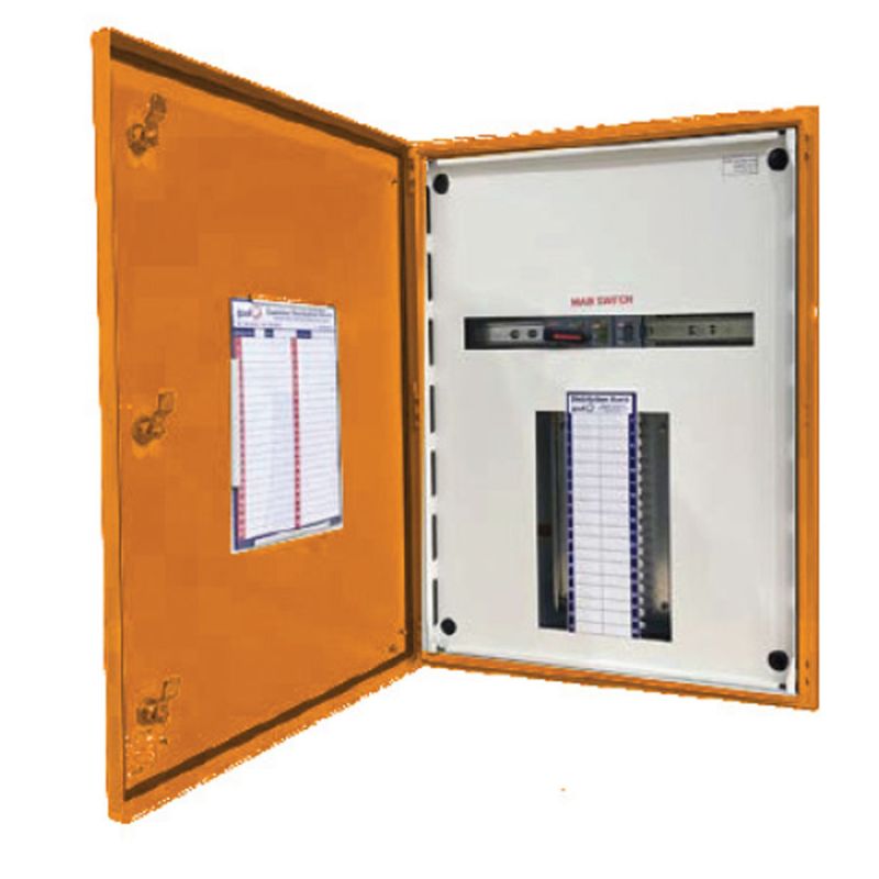 Distribution Board 36Pole 250A Main Switch IP65 Orange - Go Electrical