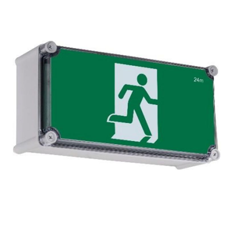 Clevertronics L10 Optimum Emergency Exit Sign Weatherproof Wall Mount ...