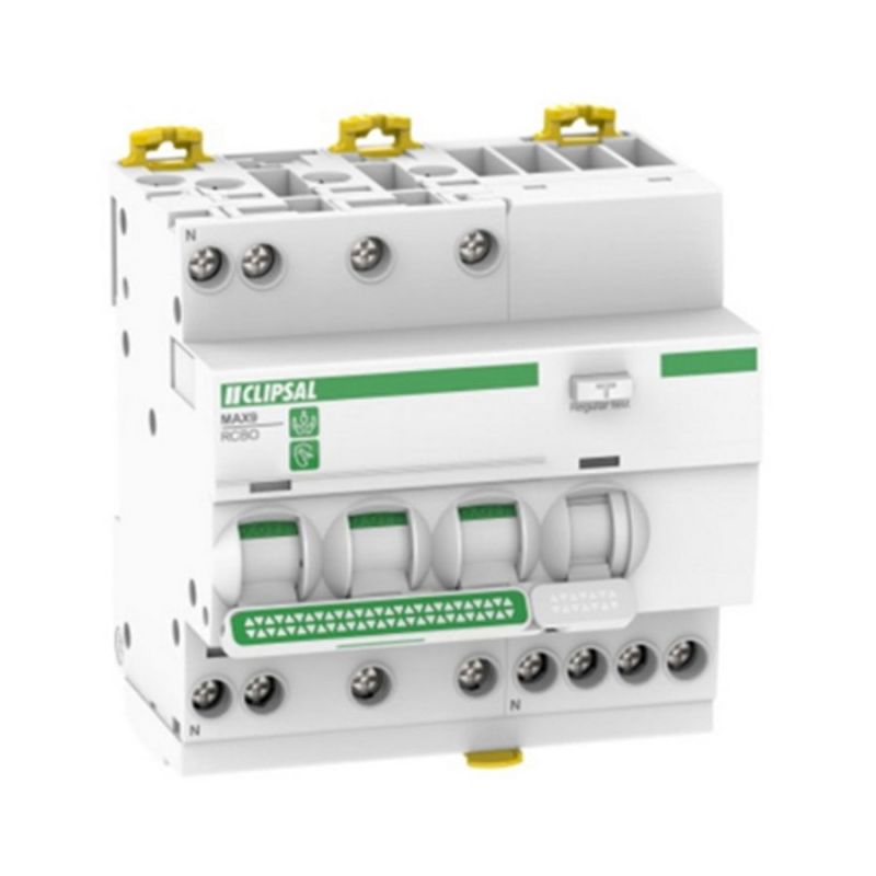 Clipsal MAX9 RCBO with Overcurrent Protection 3P+N 32A 30mA C Curve ...