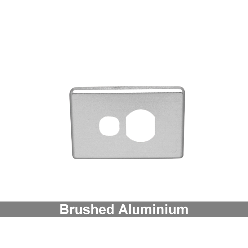 GPO Cover Plate 1G Horiz For Clipsal C2015 Outlet B/Alum - Go Electrical