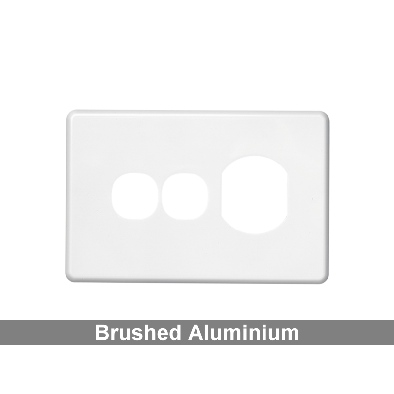 Socket Outlet Cover Plate Alum | Go Electrical
