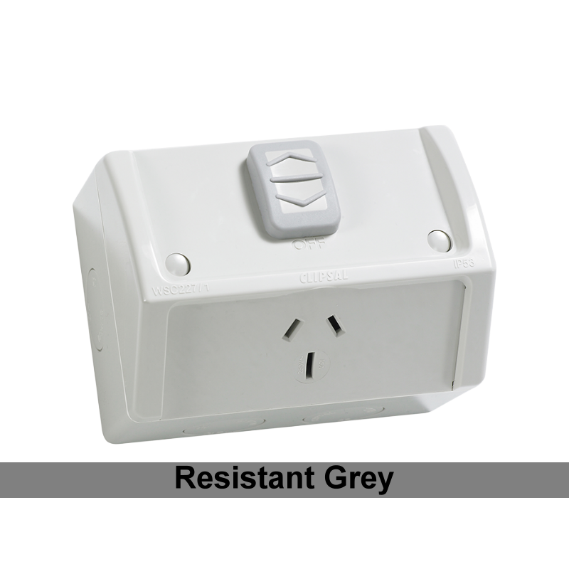 Clipsal GPO Switched Outlet Weatherproof Surface Mount Standard 1 Gang ...