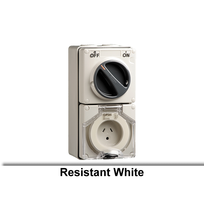 Clipsal 56 Series Switch Socket Outlet Surface Mounting Weatherproof ...