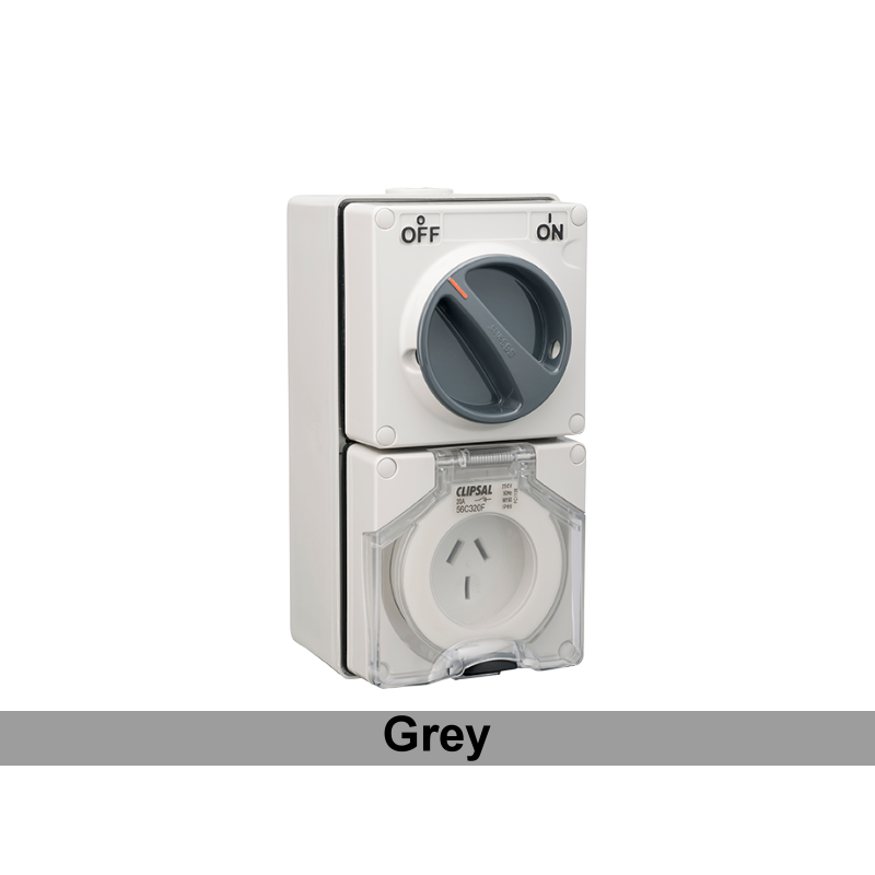 Clipsal Switch Socket Outlet Surface Mounting Weatherproof 1Ph 1P 20A ...