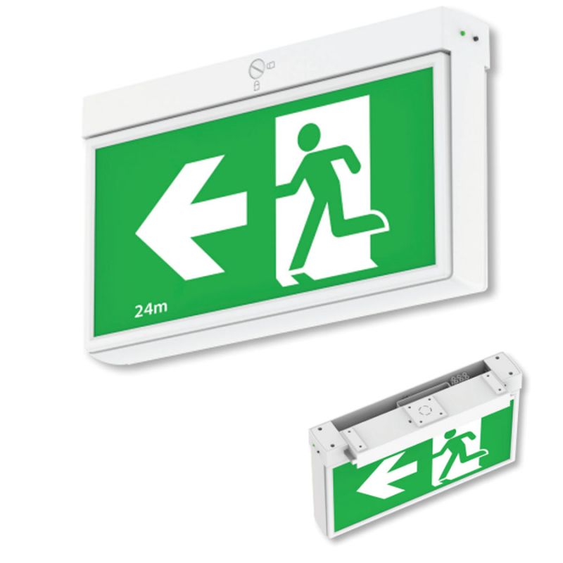 Davis Lighting Emergency Exit Sign Ceiling/Wall Mount 24m IP20 2hr ...