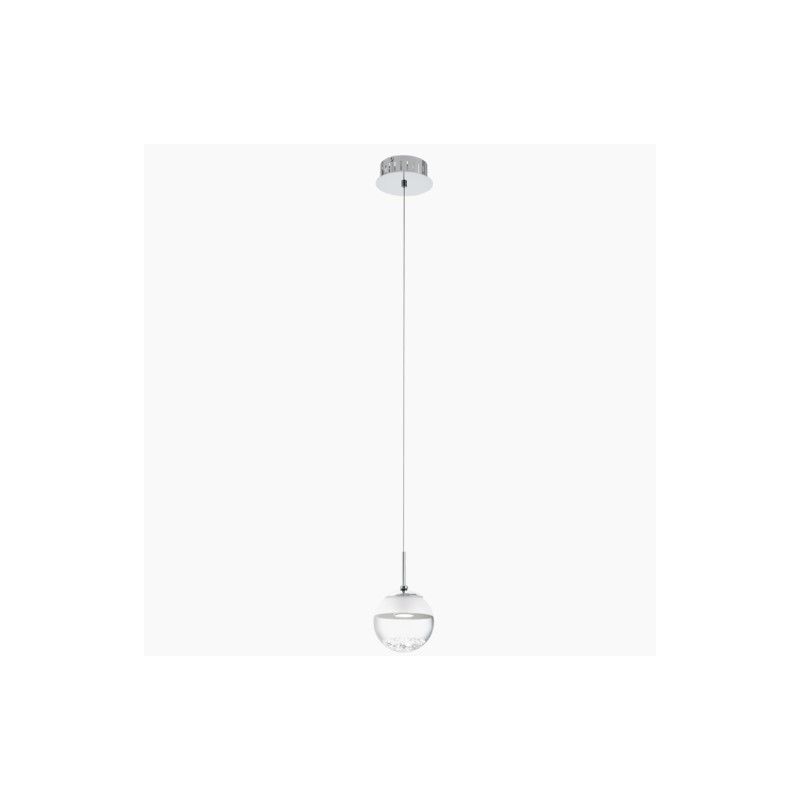 Eglo Pendant Light LED 1x5W 220/240V Non-Dimmable Glass/Crystal White ...