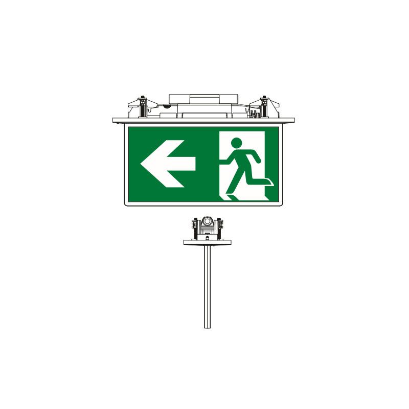 Emergency Exit Sign Recessed Single & Double Sided 24m IP20 - Go Electrical