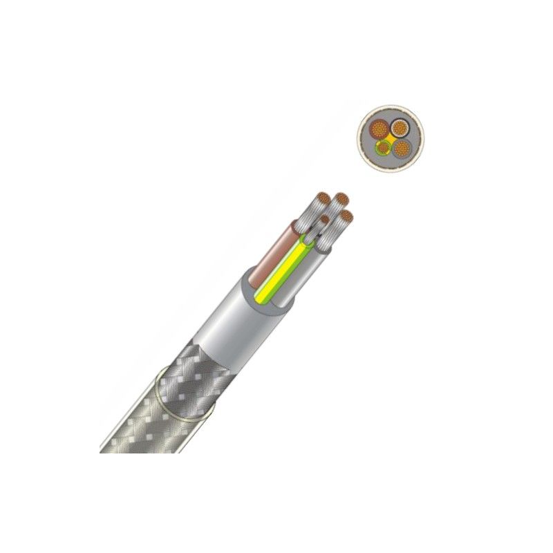 Electra Flexible VSD/EMC Cable Screened 3 Core & Earth 1.5mm 0.6/1kV ...