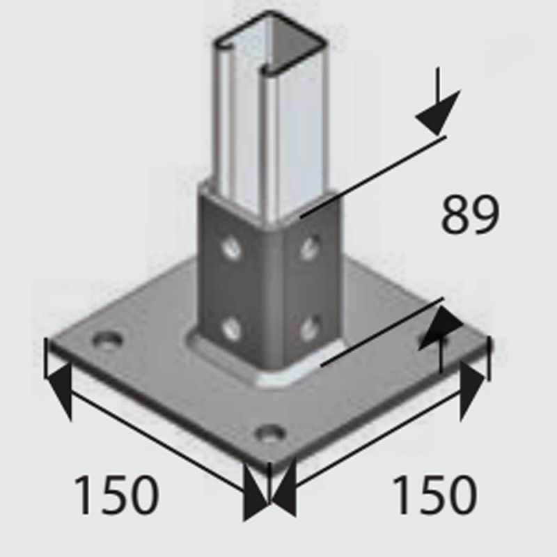 EzyStrut Base Plate 316 Stainless Steel | Go Electrical