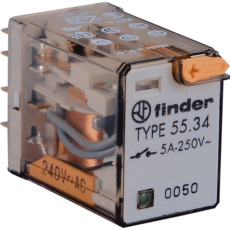 Finder Miniature General Purpose Relay Plug-In Mount 4P 4CO 7A 12V 14 ...