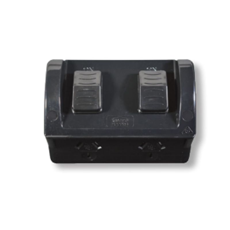 GSME DGPO Outdoor 10Amp 250Volt Switch IP54 Black Outdoor | Go Electrical