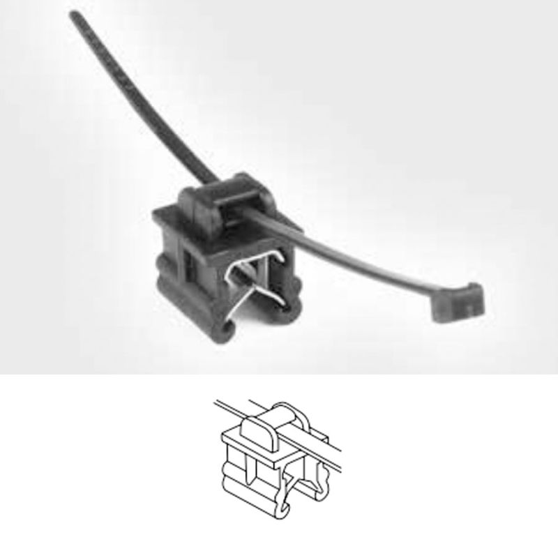 Hellermann Tyton 2-Piece Fixing Tie 200mmLx4.6mmW For Edges Black - Go ...