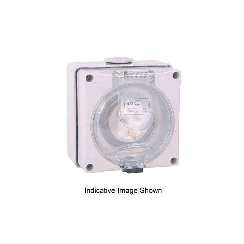 IPD Appliance Inlet Surface Mounting Weatherproof 1Ph 10A 250V 3 Pin ...