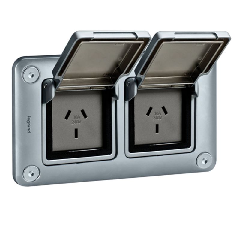 Legrand Soliroc Double Power Point Autoswitch Weatherproof with Flap ...