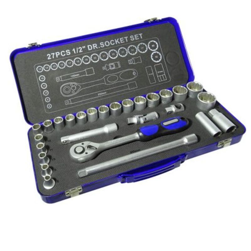 Major Tech Ratchet Socket Set w/Metal Case 27 Piece | Go Electrical