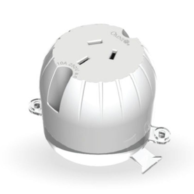 Omni Socket 10Amp 250Volt Switch Surface Mount | Go Electrical