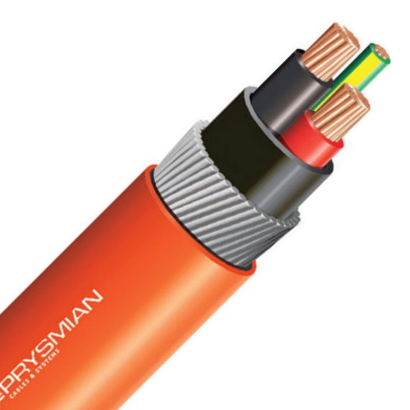 4 mm Orange Circular Cable Armoured V-90 PVC/Steel Wire/5V-90 PVC ...