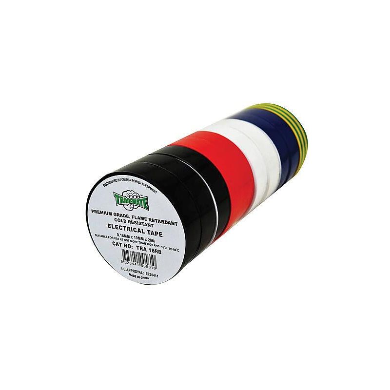 Elect Insulation Tape GP L20MtrxW18mmx0.18mm PVC Rainbo | Go Electrical