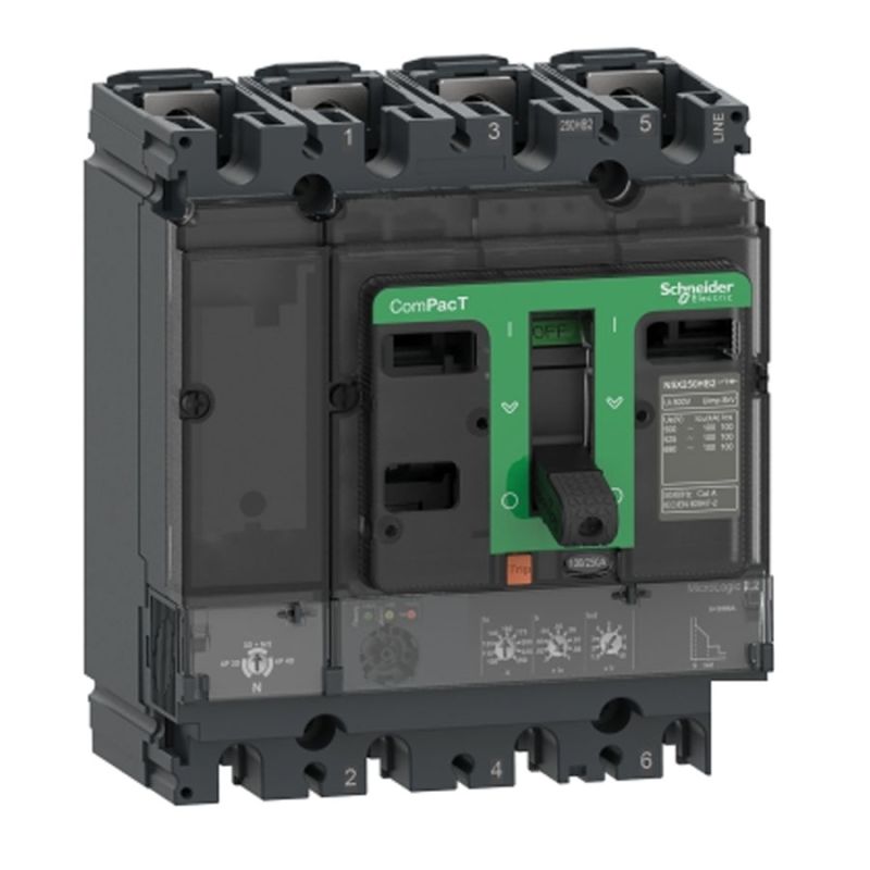 Circuit Breaker NSX250N 50kA AC 4P4D 250A 2.2 | Go Electrical
