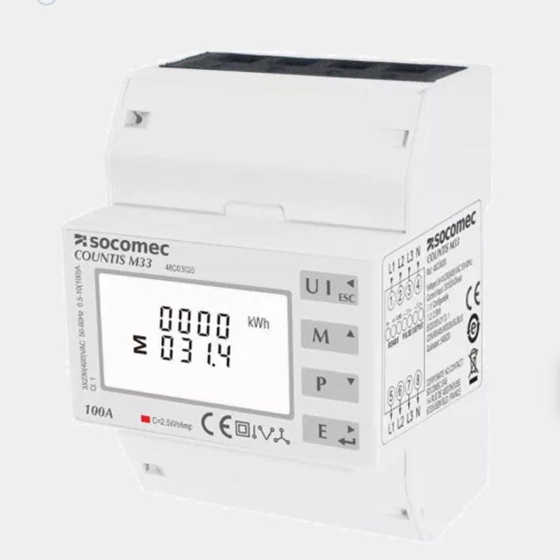 Socomec Countis M33 Energy Meter 3 Phase Direct Connection Upto 100A ...