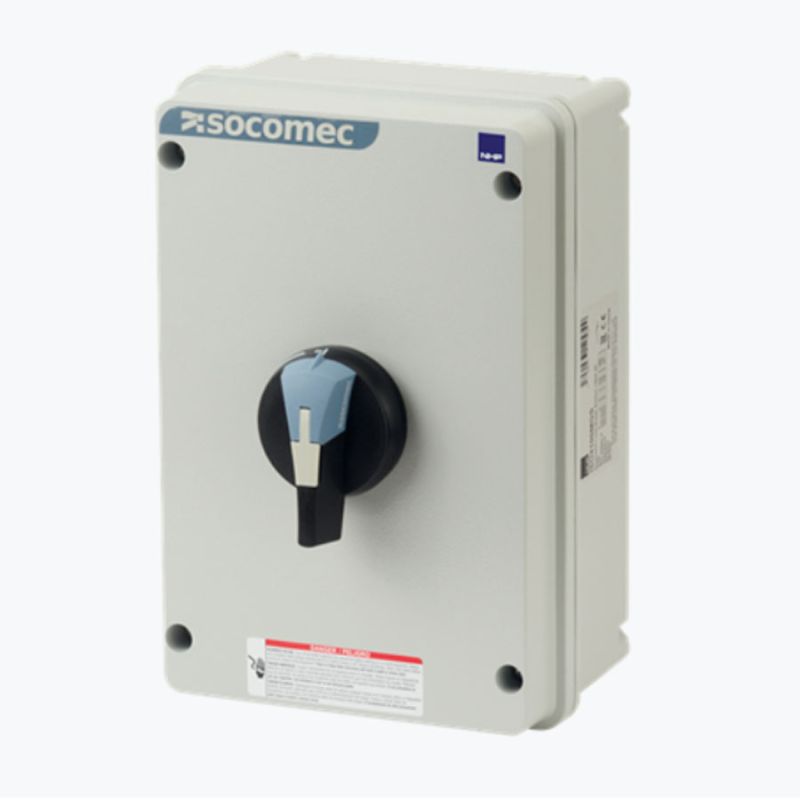 ISO Enclosed Switch 3P 100A Grey Alum Blue Handle | Go Electrical