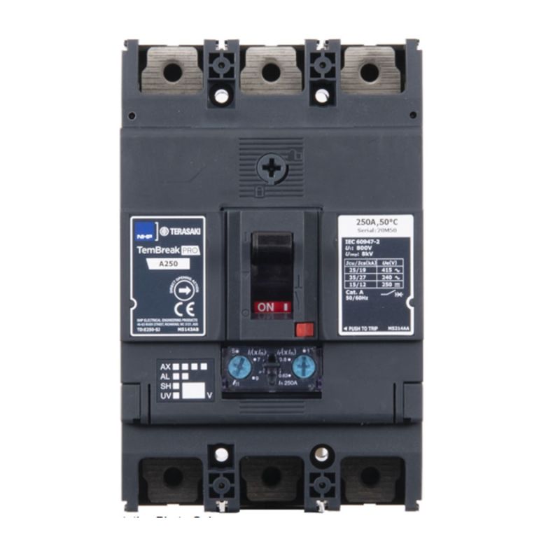 Terasaki TemBreak Pro Moulded Case Circuit Breaker 250A 36kA 3P 24 ...