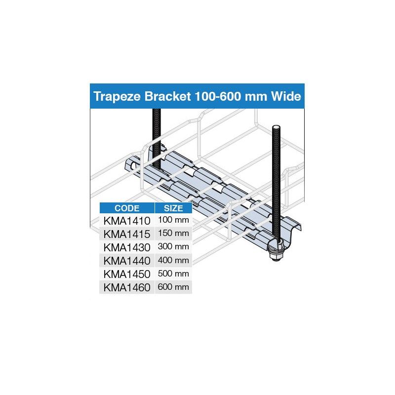 Cable Mesh Trapeze Bracket 300mm Zinc Plated - Go Electrical