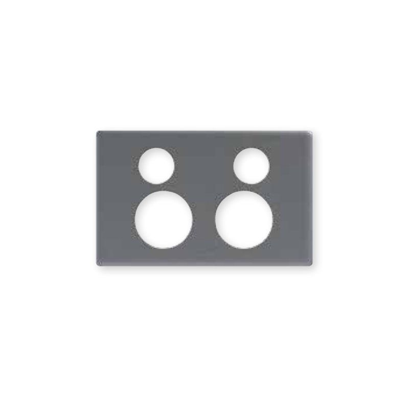 GPO Cover Plate 2G For LEGRAND ED777 Powerpoints U/Grey - Go Electrical