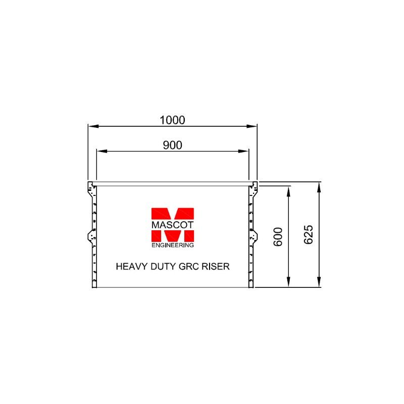 Mascot Engineering GRC Cable Riser Heavy Duty 700x1000x600mm For CJP460 ...
