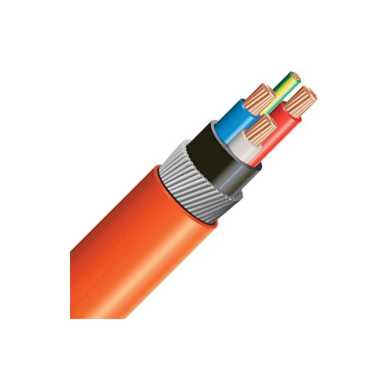Circular Power Cable Armoured 3 Core & Earth 6mm 450/750V Copper PVC ...