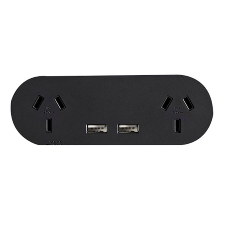 Zetr 13 Series Double Power Point Flush Mount w/Dual USB-A 10A 250V ...