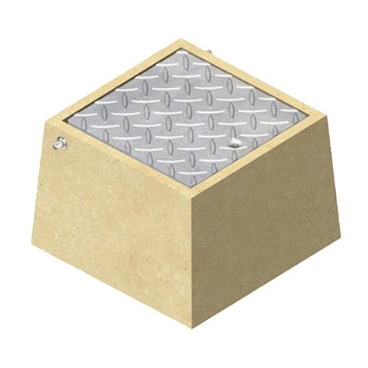 ACO Polycrete Earth Rod Pit With Aluminium Lid L200mmxW200mmxD150mm ...