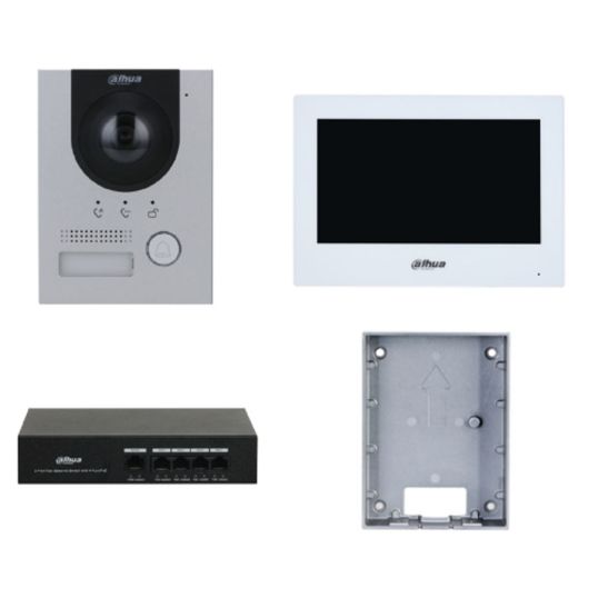 Dahua Intercom Kit with 1x2MP 1 Button Video Door Station Silver ...