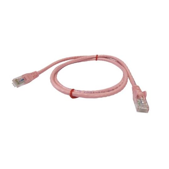Dynamix UTP Patch Cord Cat6 RJ45-RJ45 Pink 1m | Go Electrical