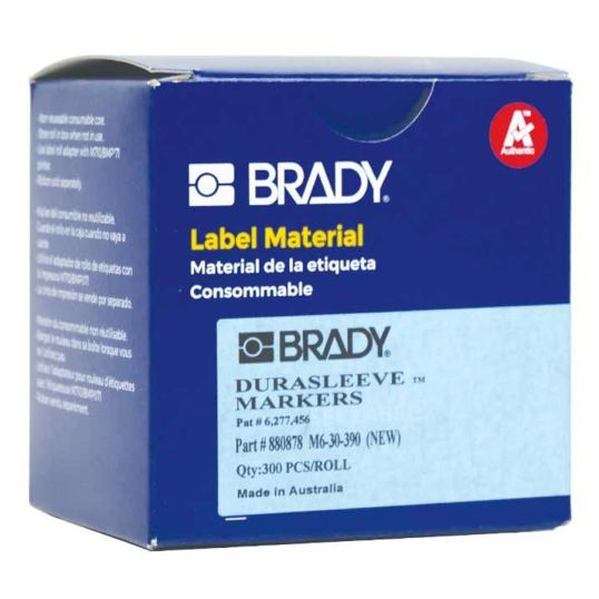 Brady Wire Marking Insert 30 mm x 4 mm White Polypropylene F/BMP61 ...