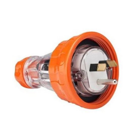 Clipsal Plug Straight Body Weatherproof 1Ph 10A 250V 3 Pin Flat/Round ...
