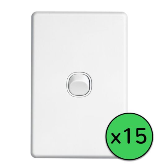 Clipsal Switch 1G 10A/8AX 230-240VAC 1P 1/2 Way Vert White Glossy | Go ...