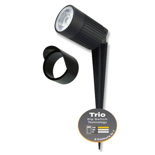 Domus Zoom-Pro LED Spike Light Comes with Hood 12W 12V/24VDC Trio CCT ...