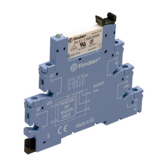 Finder Interface Relay DIN Rail Mounting 1CO 6A 12VDC | Go Electrical