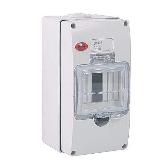 CIRCUIT BREAKER COVER 4 POLE LOW PROFILE KITTED WITH BACK B | Go Electrical