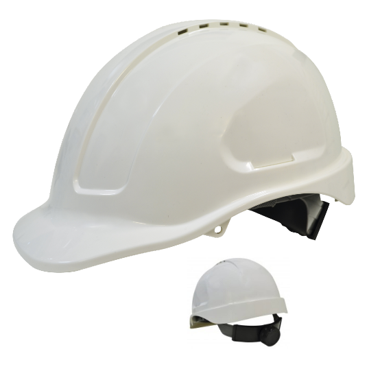 Maxisafe Hard Hat Orange Vented Long Peak 6 Point Ratchet Harness ABS 1 ...