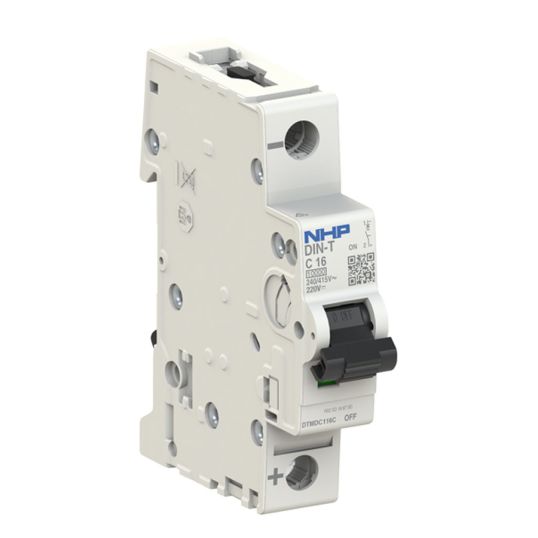 NHP DIN-T Miniature Circuit Breaker MCB DC 10kA 2 Pole 1A C Curve | Go ...