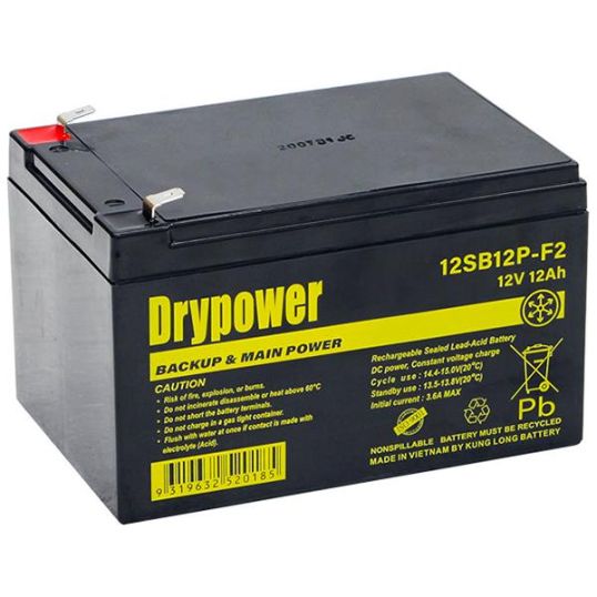 DRYPOWER 12V 12AH SEALED LEAD ACID BATTERY | Go Electrical
