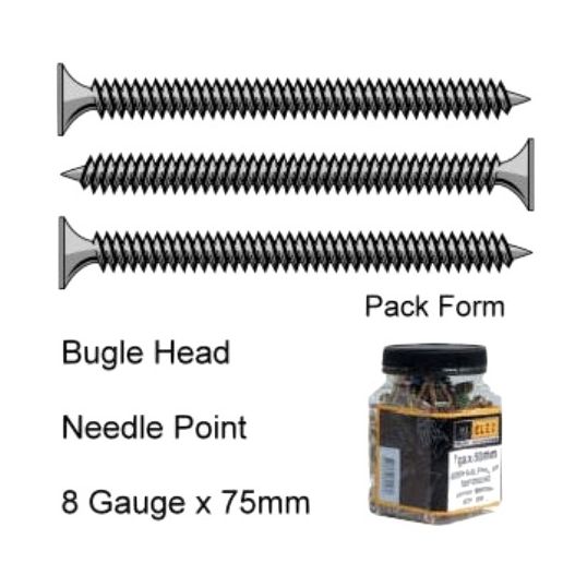 Repelec Self Drilling Screw 8Gx75mm Bugle Phillips Needle Point Zinc ...